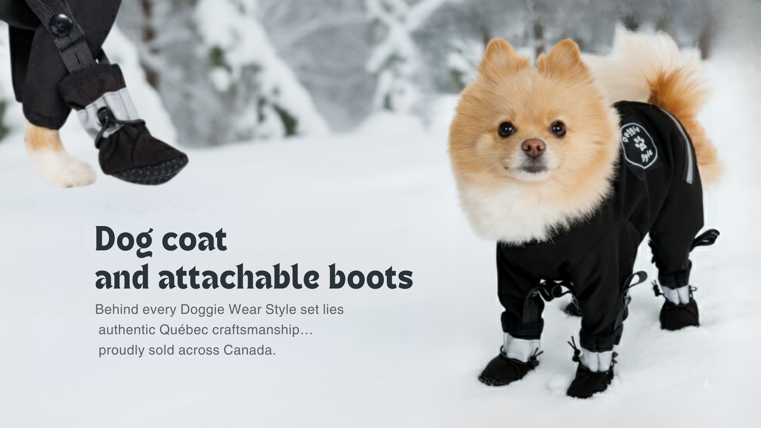 Doggie Wear Style the boots that attach to the dog's coat